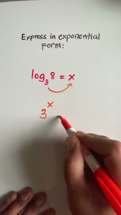 How to express from log to exponential form - YouTube