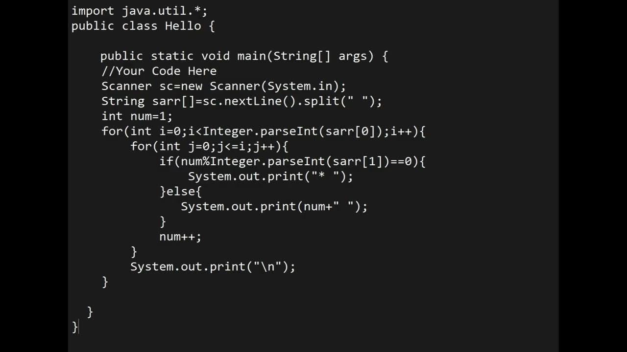 SkillRack-Daily Challenge - Triangle Pattern - Multiples of X (Program Id: 7799) 03/01/2023 ...