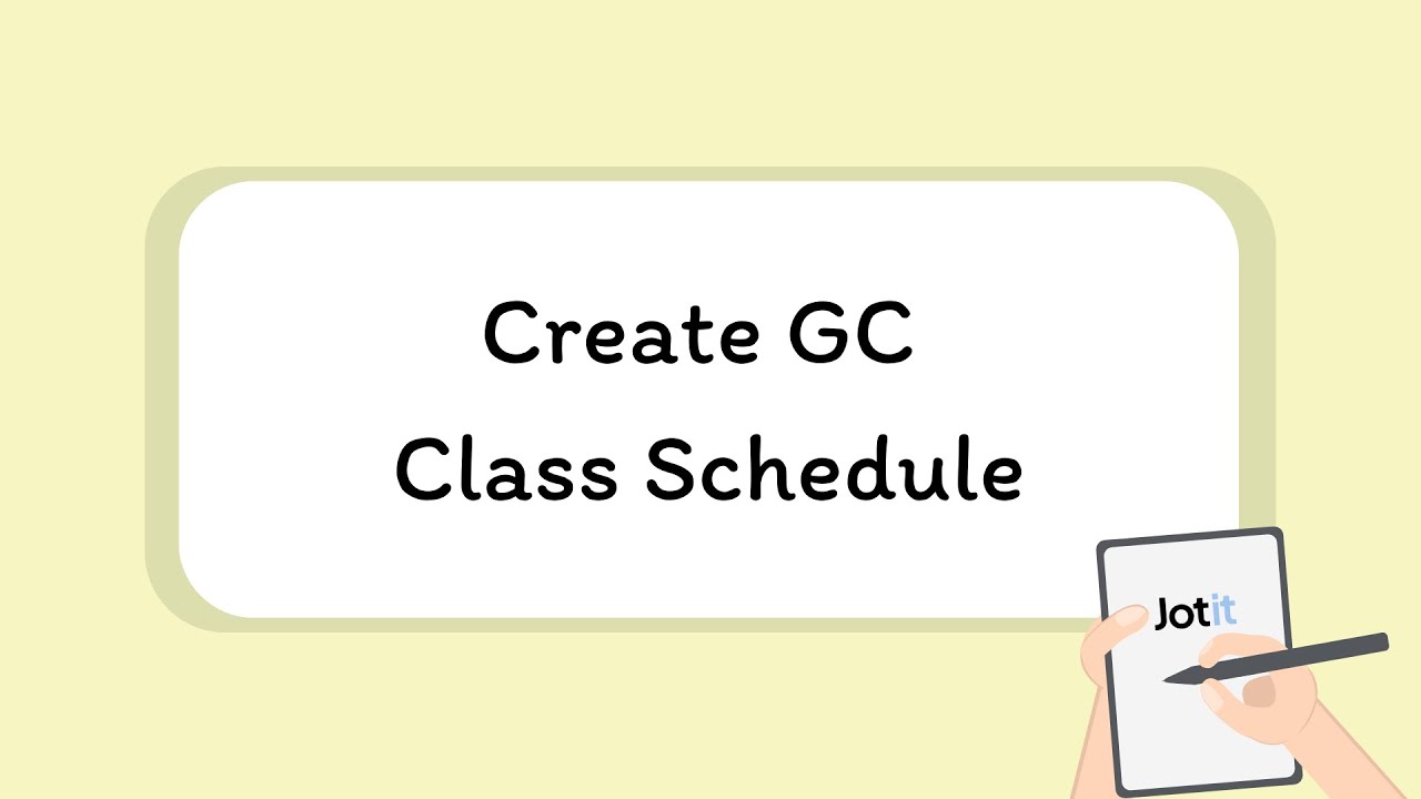 Jotit: How to | Make a GC Class Schedule - YouTube