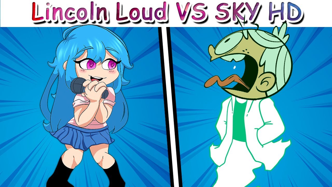 Friday Night Funkin' Loud House lincoln loud VS SKY HD - fnf funny ...