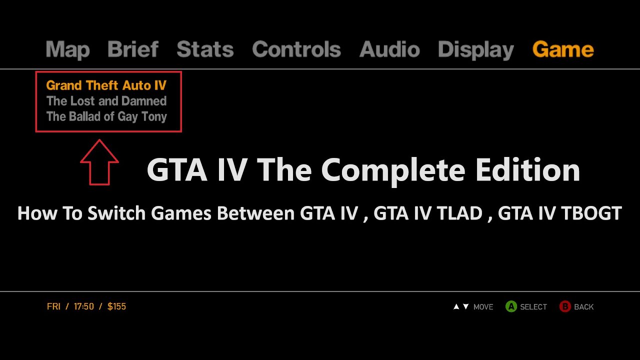 GTA IV : The Complete Edition - How To Switch Games Between GTA IV ...