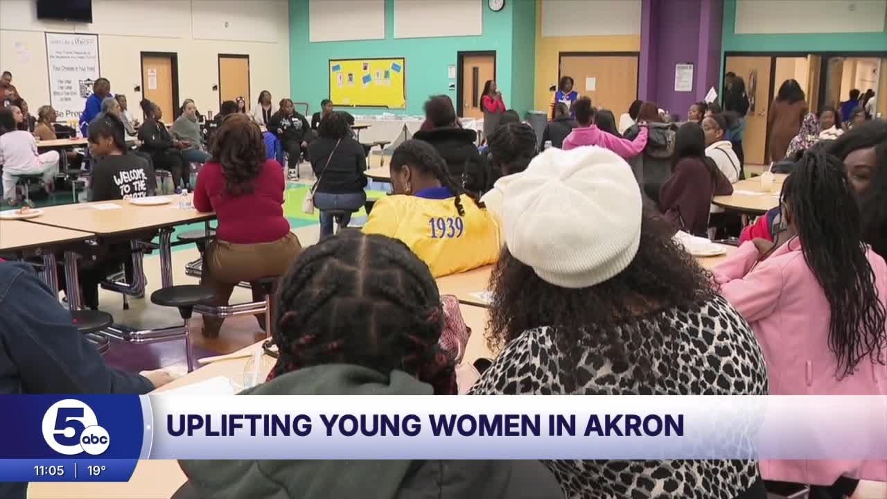 Akron celebrates MLK Day through symposium for young women, girls - YouTube