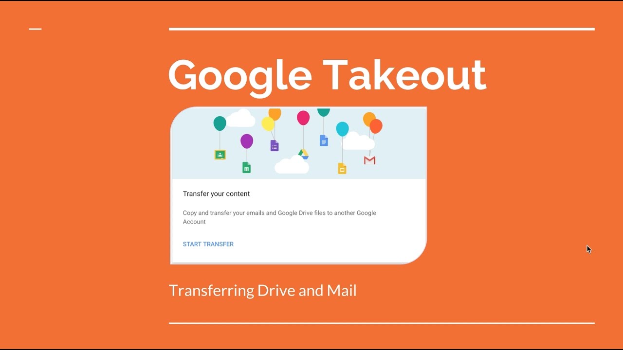 Google Takeout; Transfer - YouTube