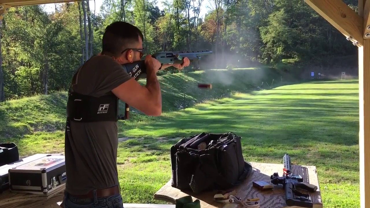 100 yard slug & reload drills with Glenn & his 1301 comp - YouTube