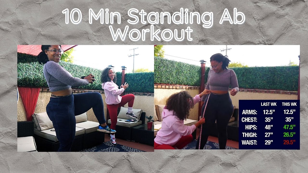10 Minute STANDING Ab Workout w/ Claudine Cooper - YouTube
