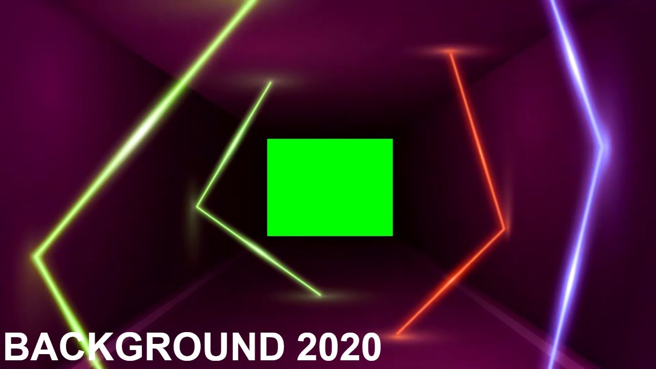 Green screen neon frame footage - YouTube