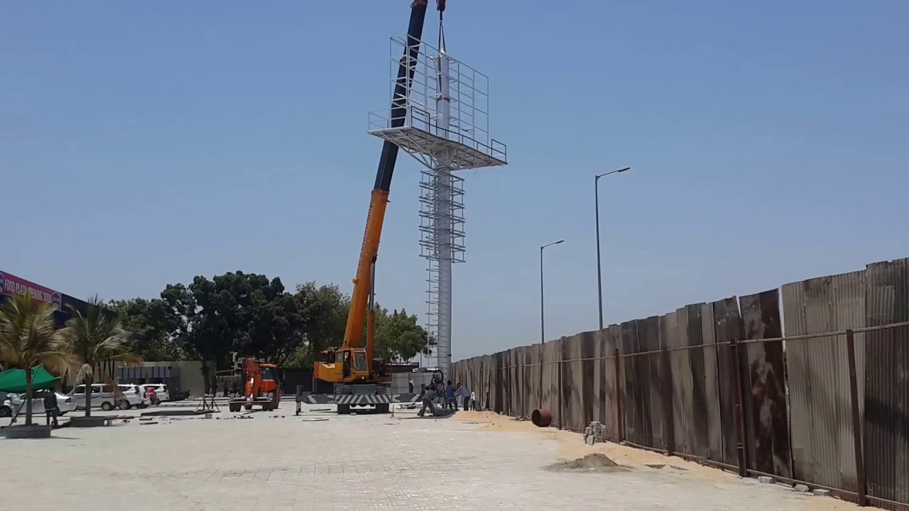 Safe Consultants - Timelapse video of Erection of High mast structure ...