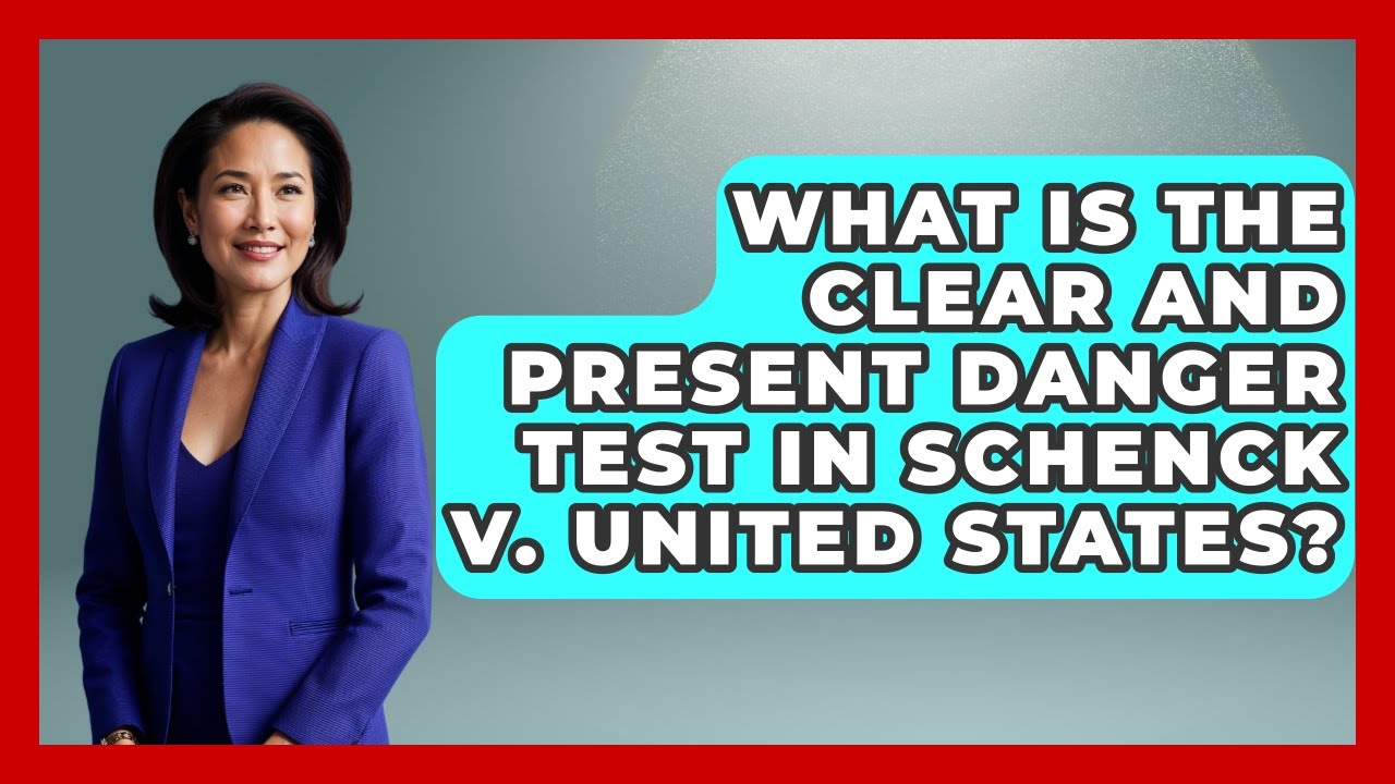 What Is The Clear And Present Danger Test In Schenck V. United States ...