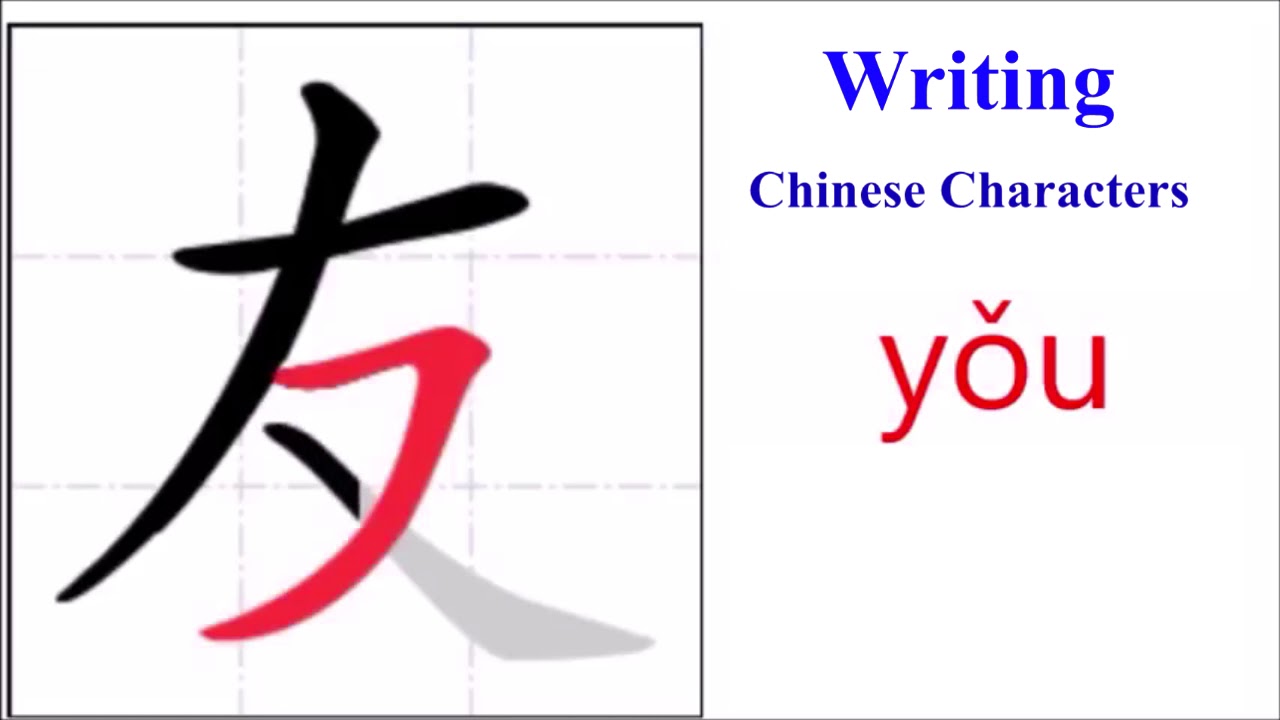 Chinese Writing For Friendship