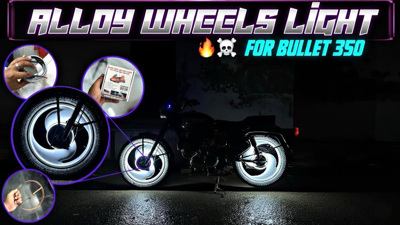 Bullet 350 Alloywheels Light Installation 😍 | LED Strip Light For ...