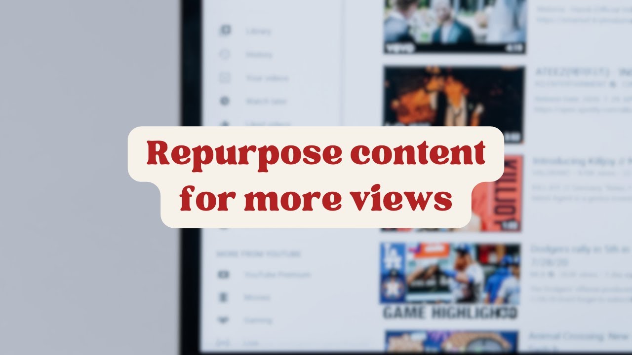 How to turn 1 YouTube video into 12+ pieces of content - YouTube