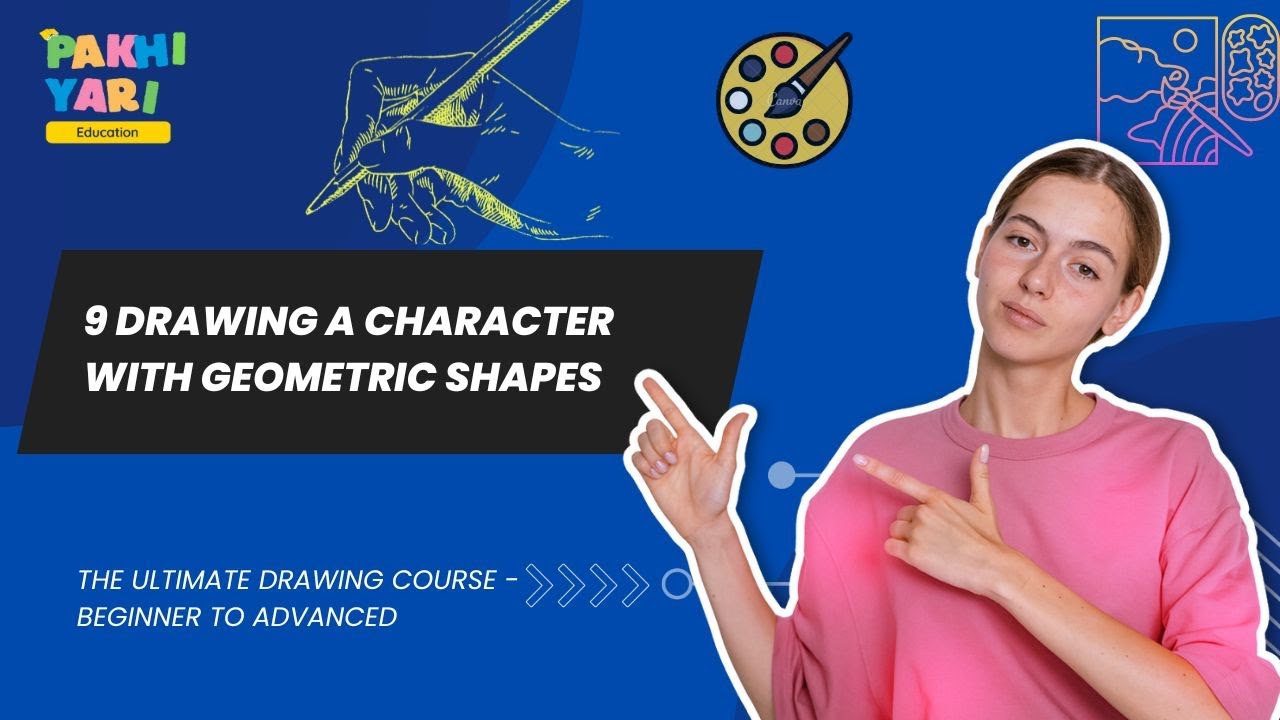 9 Drawing a character with geometric shapes - YouTube
