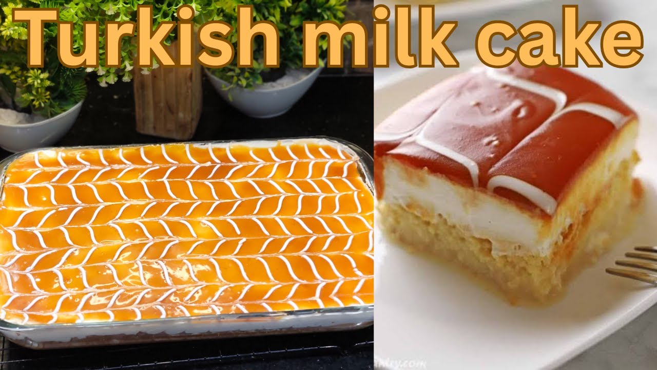 How to Make Turkish Milk Cake | Caramel Drizzle & Creamy Milk Soak ...
