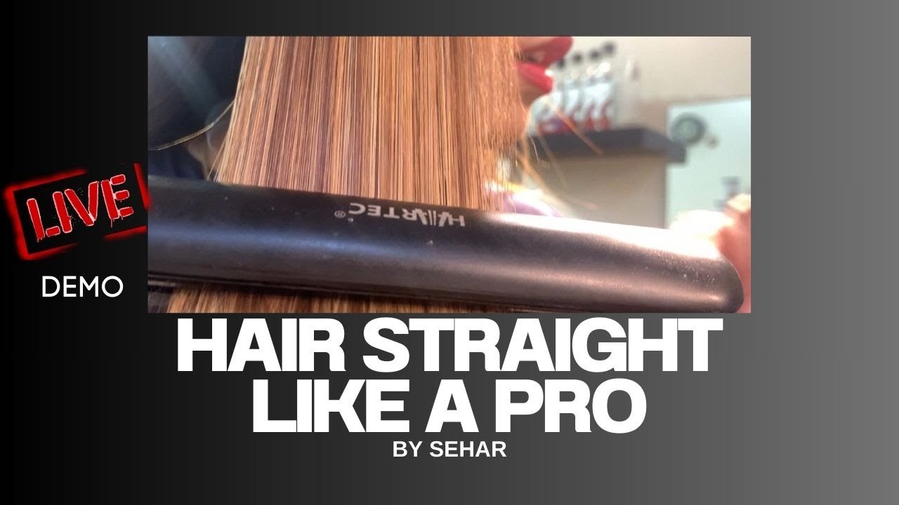Silky Smooth Hair Tutorial | Live Demo of Hair Straightening with Serum ...