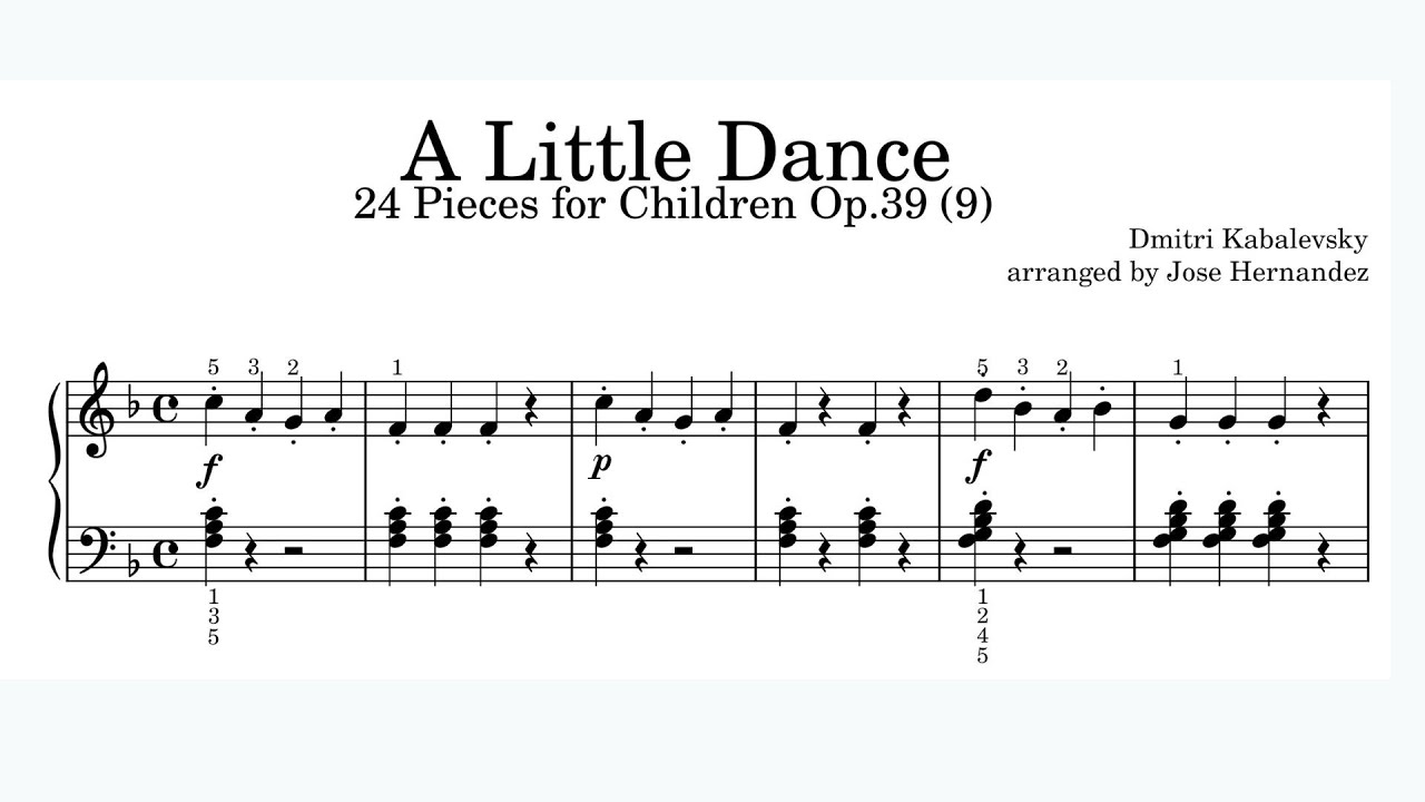 A Little Dance 24 Pieces for Children Op. 39 no. 9 by Dmitri Kabalevsky ...