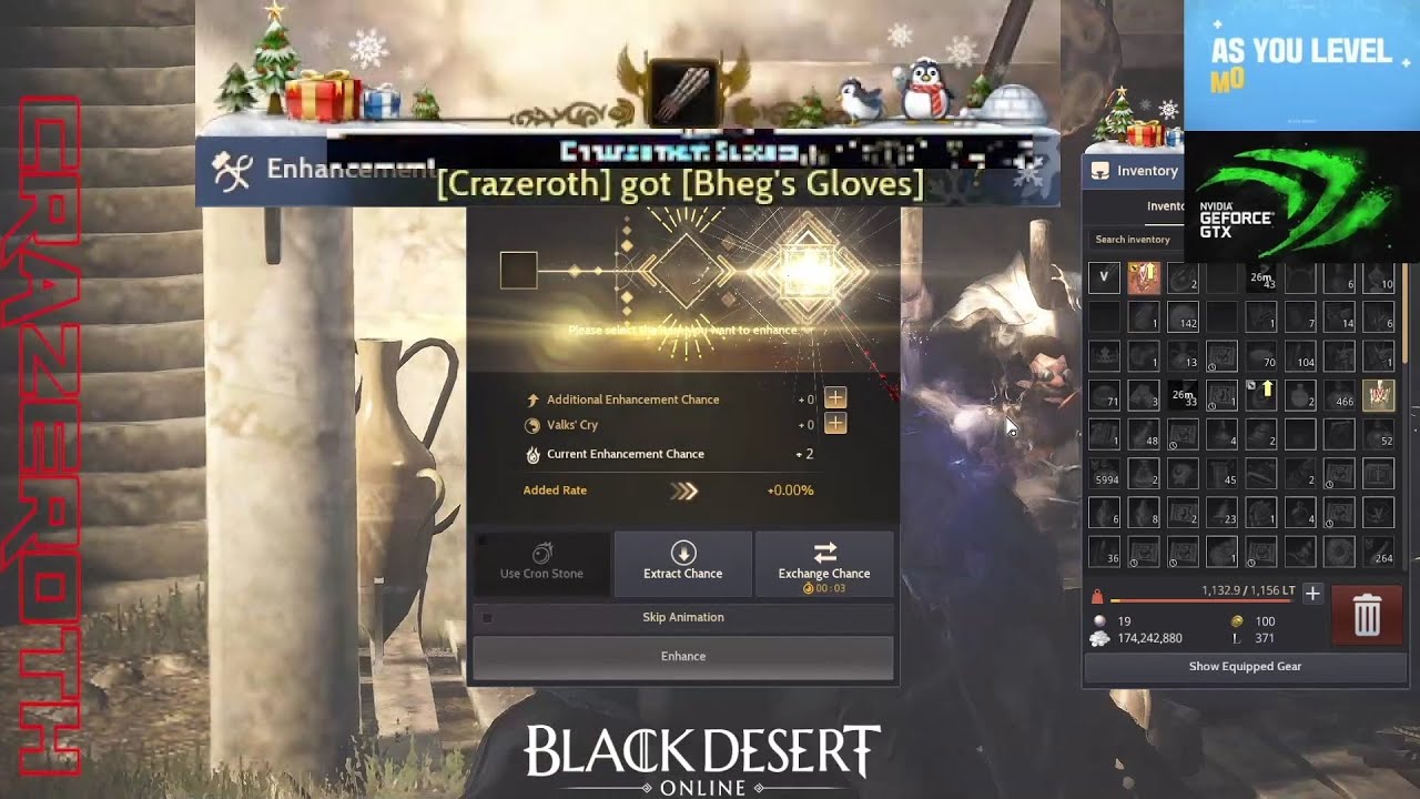Black Desert Online SEA - Armory Enhancement PEN: Bheg's Gloves 159 FS ...