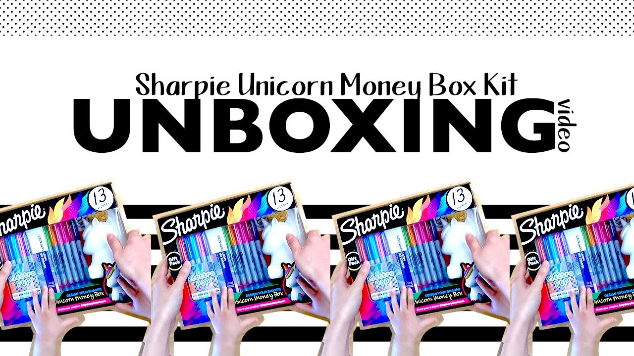 Sharpie Unicorn Money Box Kit - UNBOXING VIDEO - YouTube