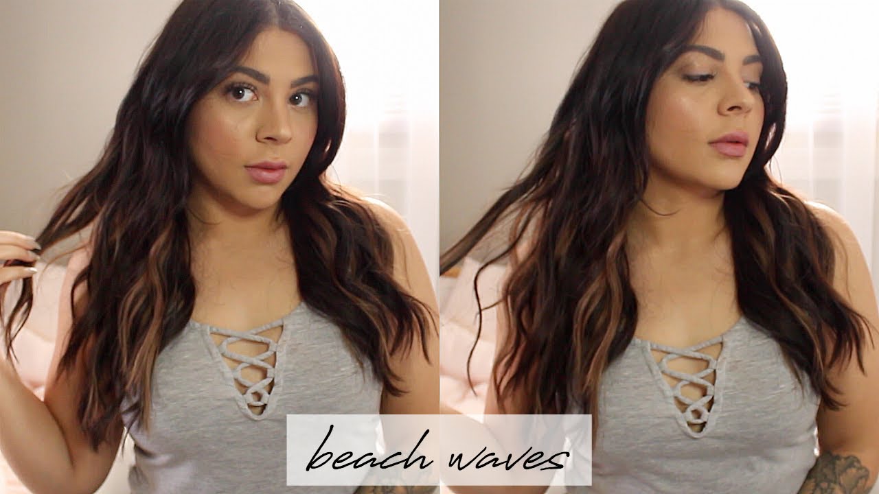 Beach Waves Hair Tutorial *SUPER EASY / BEGINNER FRIENDLY* - YouTube