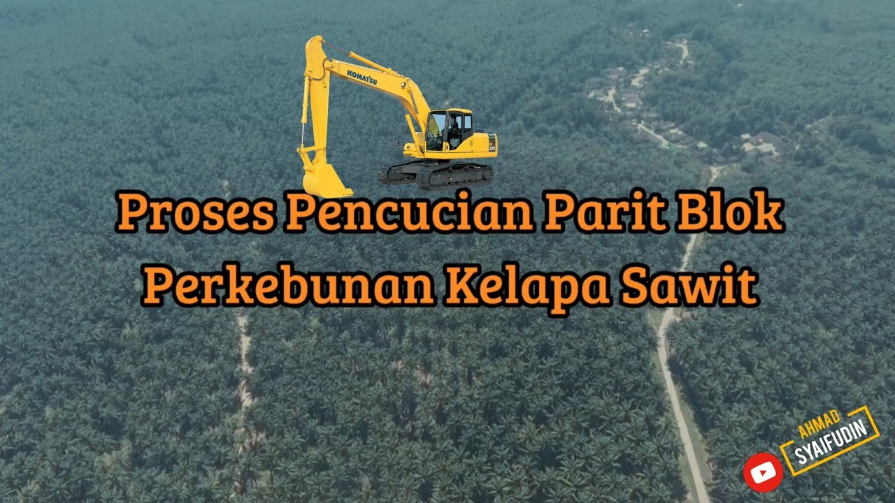 Pencucian Parit Blok di Perkebunan Kelapa Sawit - YouTube