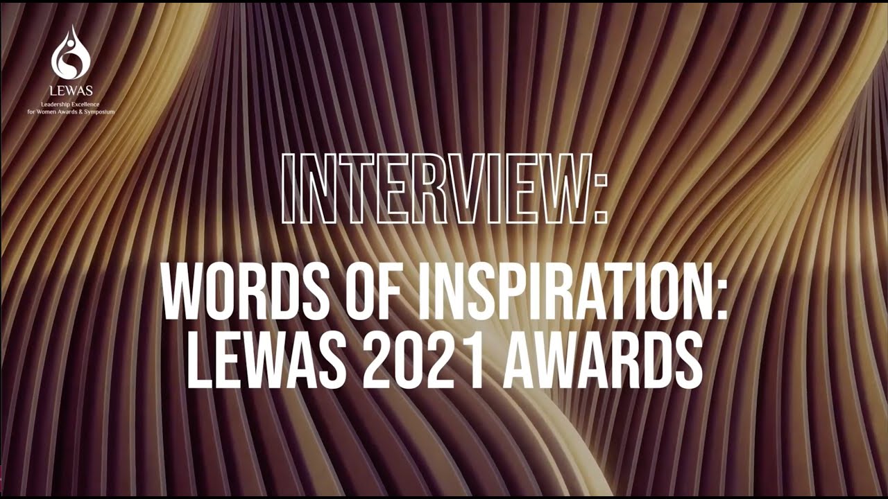 Interview - Words of Inspiration LEWAS 2021 Awards - YouTube