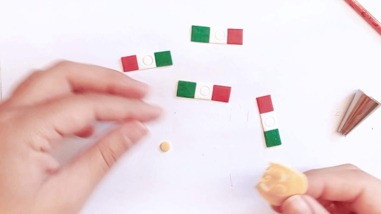 Cómo hacer Banderitas de México - pocelana fría - DIY - súper fácil ...