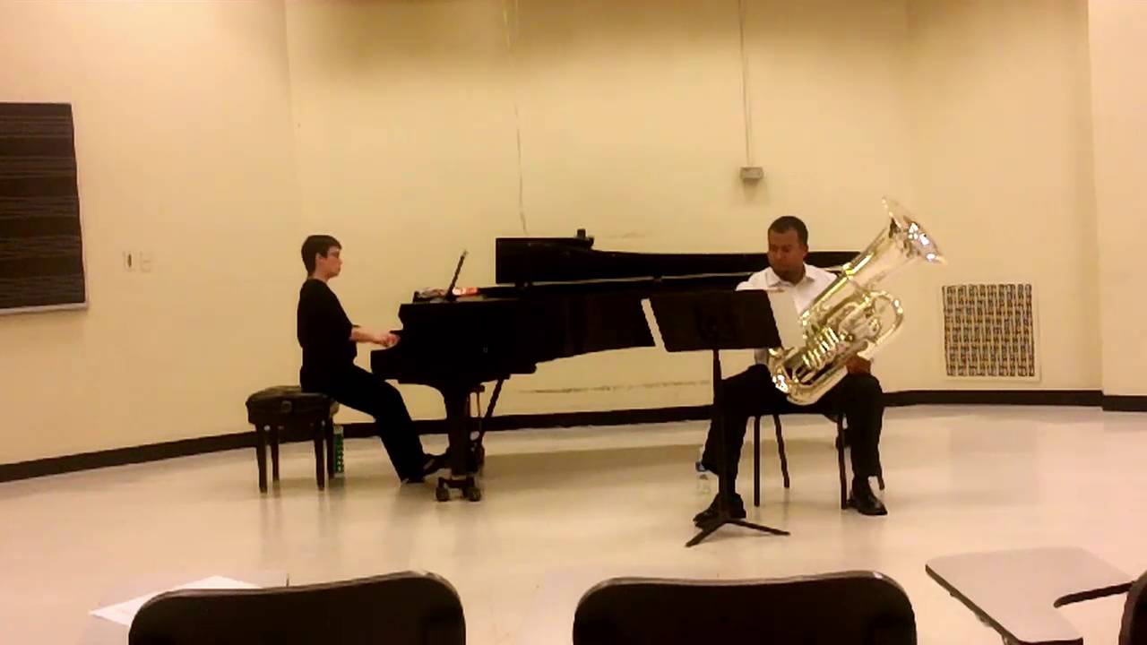 Plau Concerto for Tuba Mvt I, Jerome Stover Tuba, Anna Arazi, Piano ...