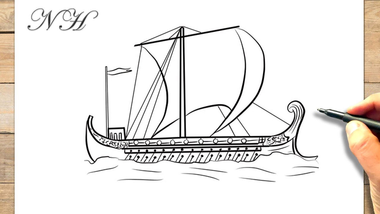 Comment dessiner le bateau d ulysse - YouTube