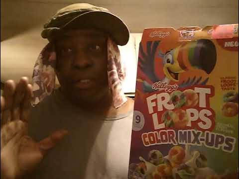 Kelloggs froot loops color mix ups cereal review - YouTube