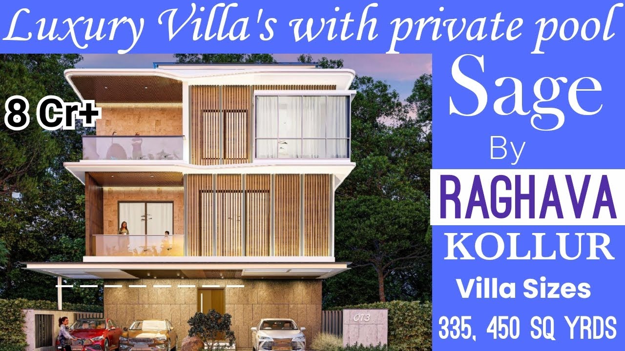 Premium Villas with private swimming pool, SAGE by Raghava, Kollur. HMDA,RERA Price starts from ...
