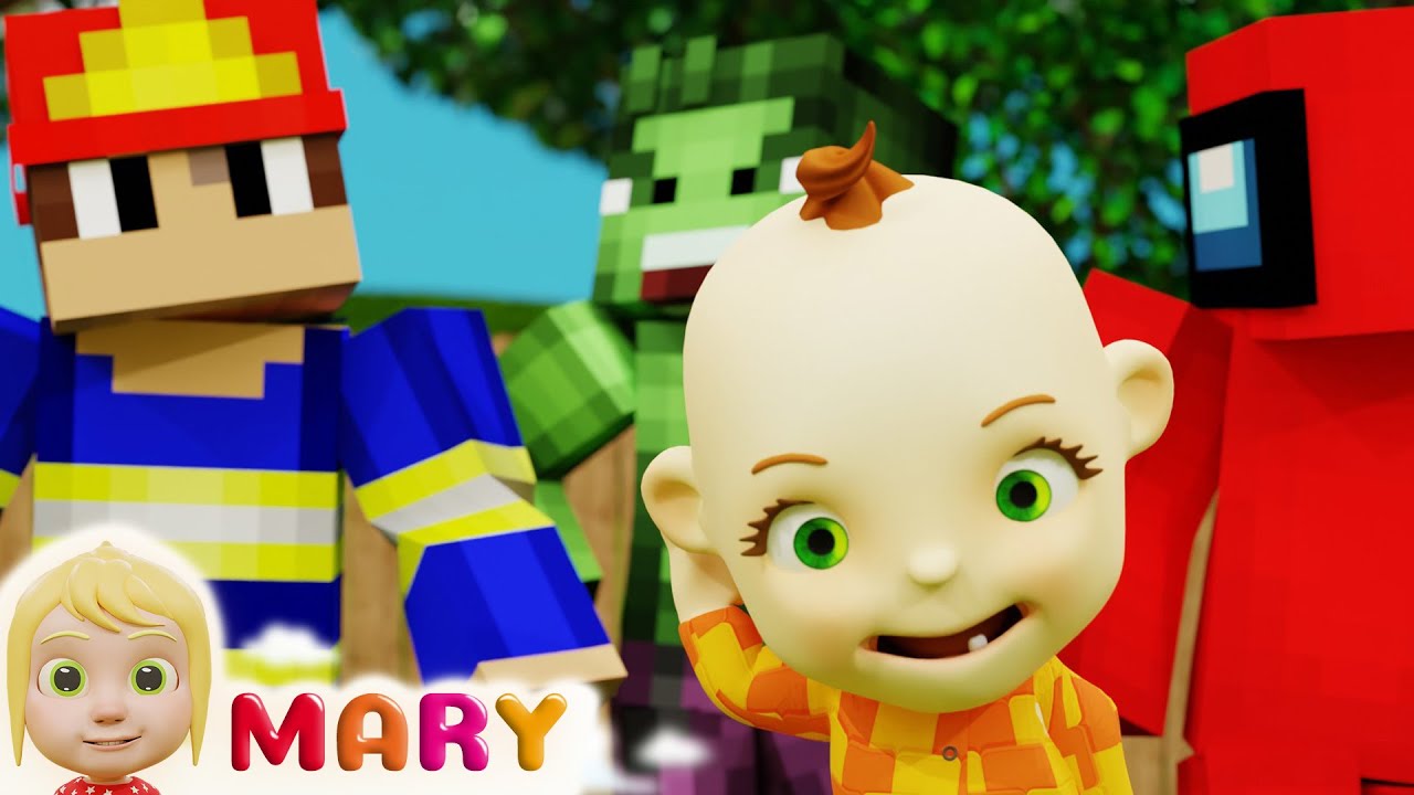 Baby Calls Minecraft Heroes For Help Stories | Mary's Nursery Rhymes ...