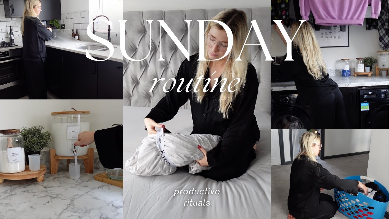 SUNDAY MORNING ROUTINE ☕️ HOUSEWORK & CLEANING RITUALS / TIPS ...