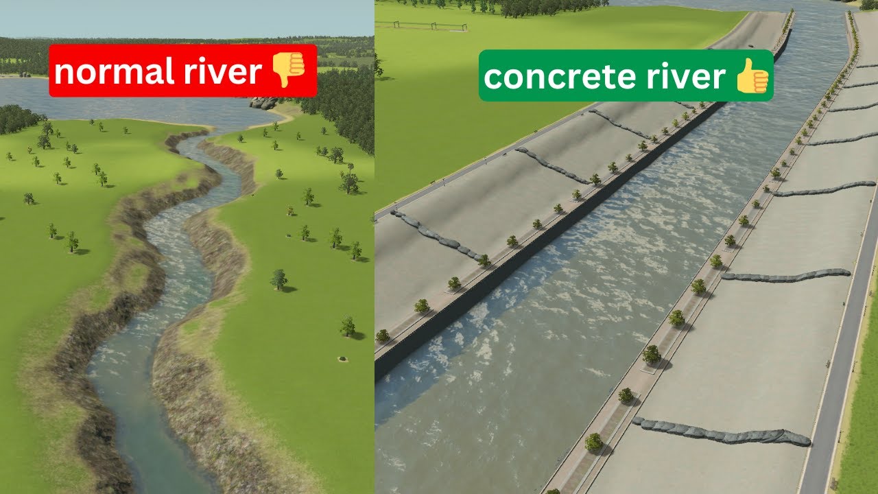 Build This Concrete River as a Main Infrastructure for Your City in ...