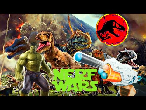 Nerf War : Nerf dinosquad gun vs x shot attack hulk vs snap squad ...