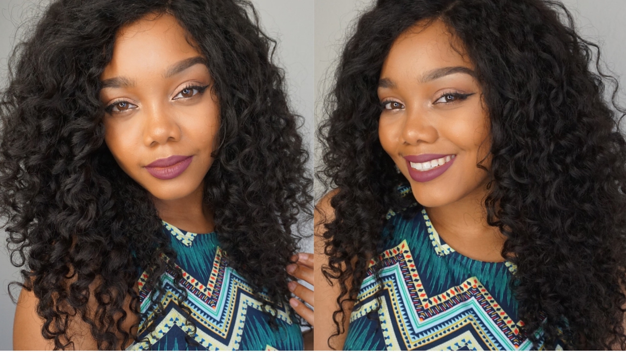 HOW I APPLY MY CURLY LACE FRONT WIG ft Wow African - YouTube