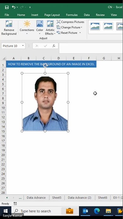HOW TO REMOVE THE BACKGROUND OF AN IMAGE IN EXCEL #excel #microsoftoffice #exceltips # ...