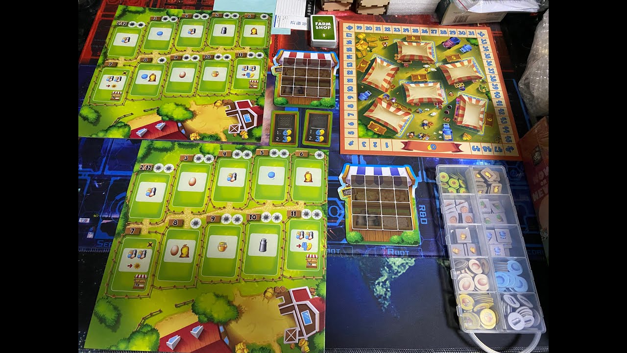 My Farm Shop Board Game Solo Playthrough with AI Player Dice ...