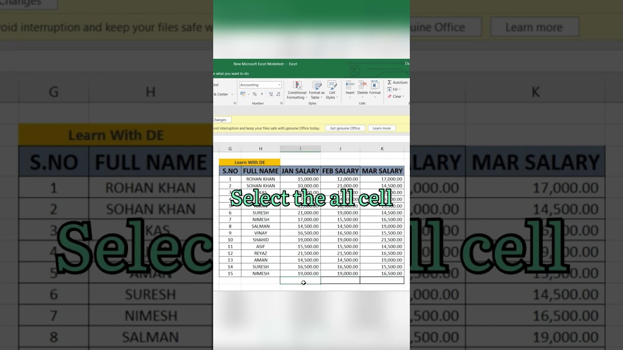 How To Sum All Cells At Once Excel Tips Tricks shorts excel How To Sum All Cells At Once Excel Tips Tricks shorts excel