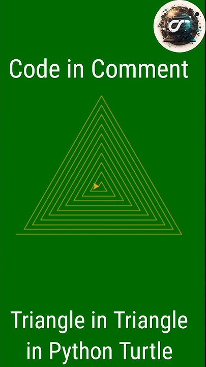 Python Programming Language Turtle Triangle Pythonprogramming Pythonturtle Youtube