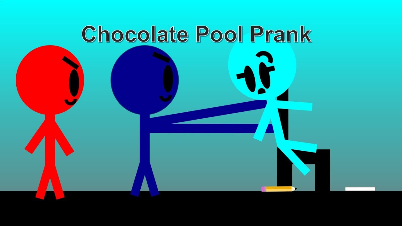 Red and Navy's Pranks: Chocolate Pool Prank - YouTube
