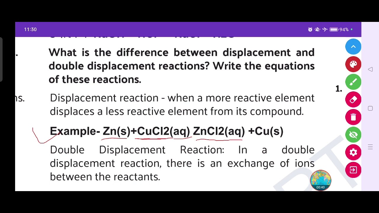 What is the difference between displacement and double displacement ...