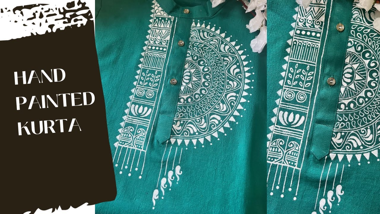 Hand painted Kurta - YouTube