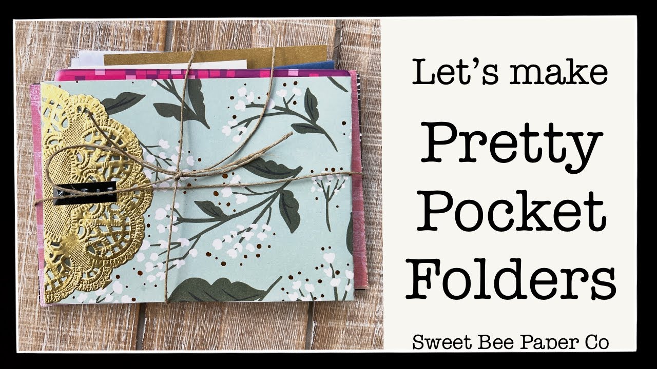 Let's Make Pretty Pocket Folders | 12 x 12 Paper | Pen Pal Mail Idea ...
