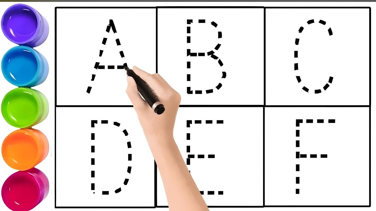 Alphabet, ABC song, ABCD, A to Z, Kidsrhymes, collection for writing ...