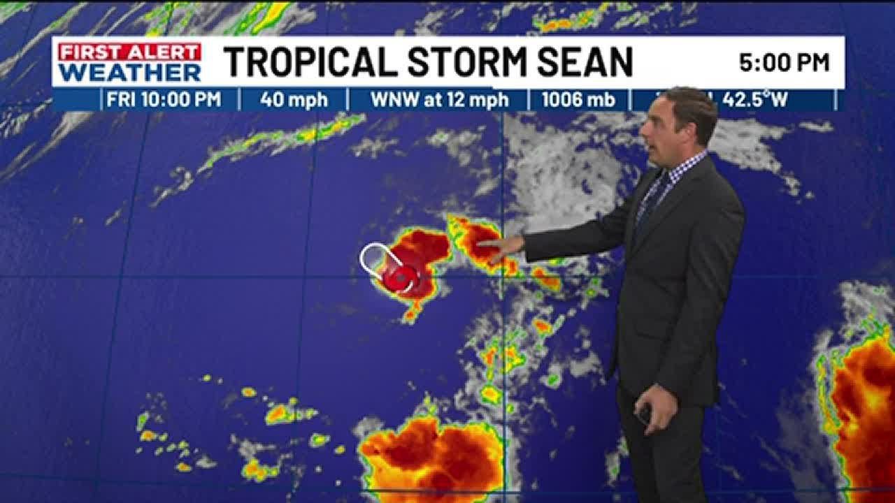 TROPICS: Tropical Storm Sean keeps on into the Atlantic - YouTube