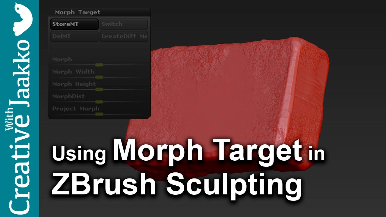 Using Morph Target in ZBrush Sculpting - YouTube