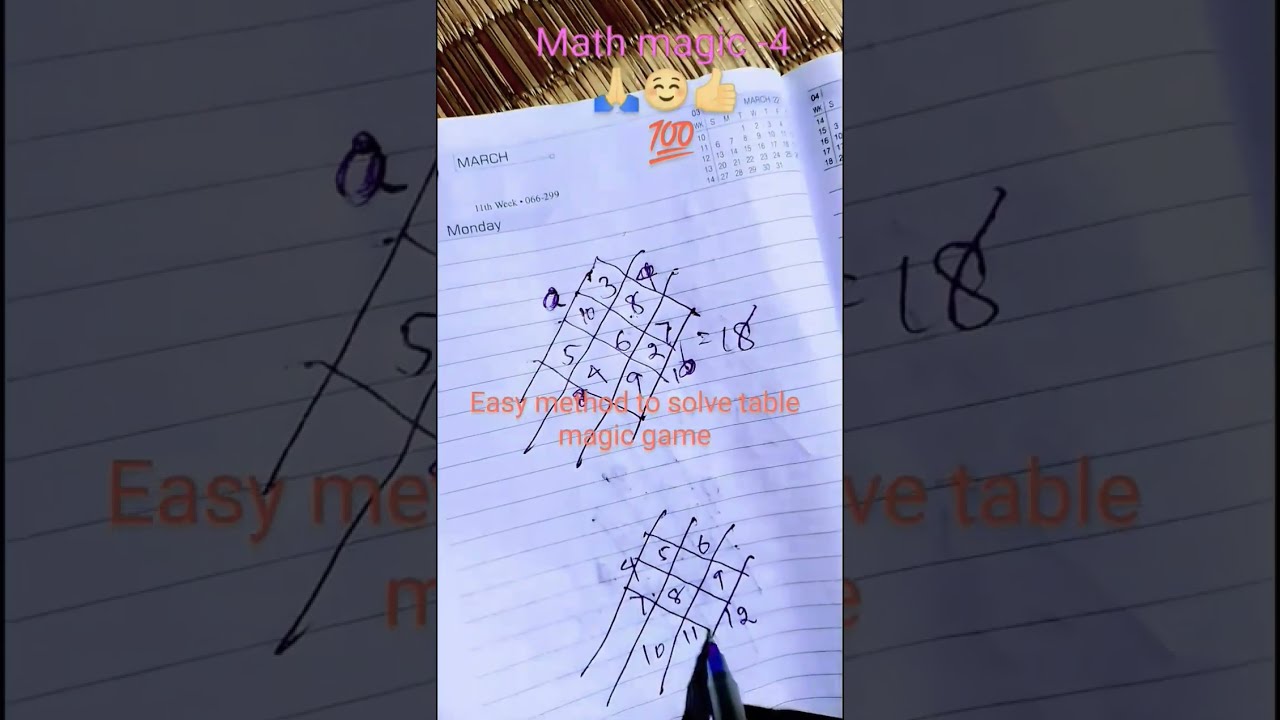 Math Magic 4 How To Solve Table Math By Drawing Some Lines 3 NUMBERS Math Magic 4 How To Solve Table Math By Drawing Some Lines 3 NUMBERS