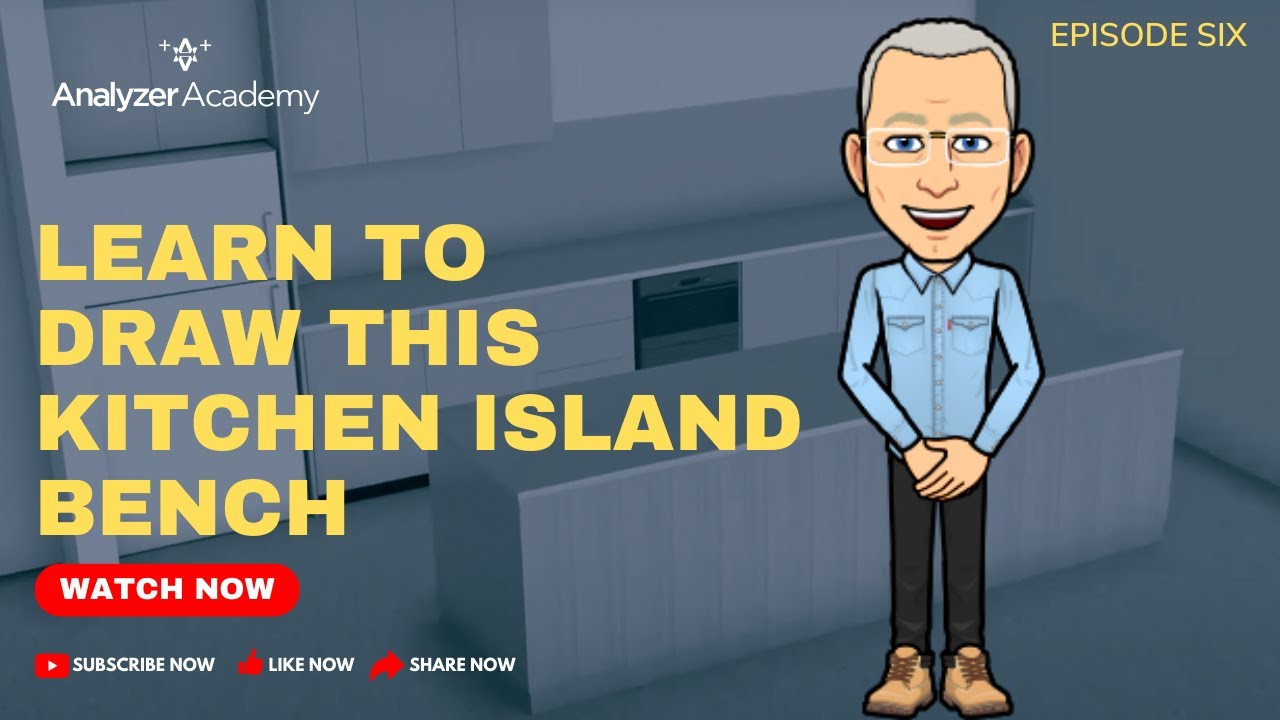 Learn to draw a kitchen island bench in AutoCAD - Analyzer Academy S1 ...