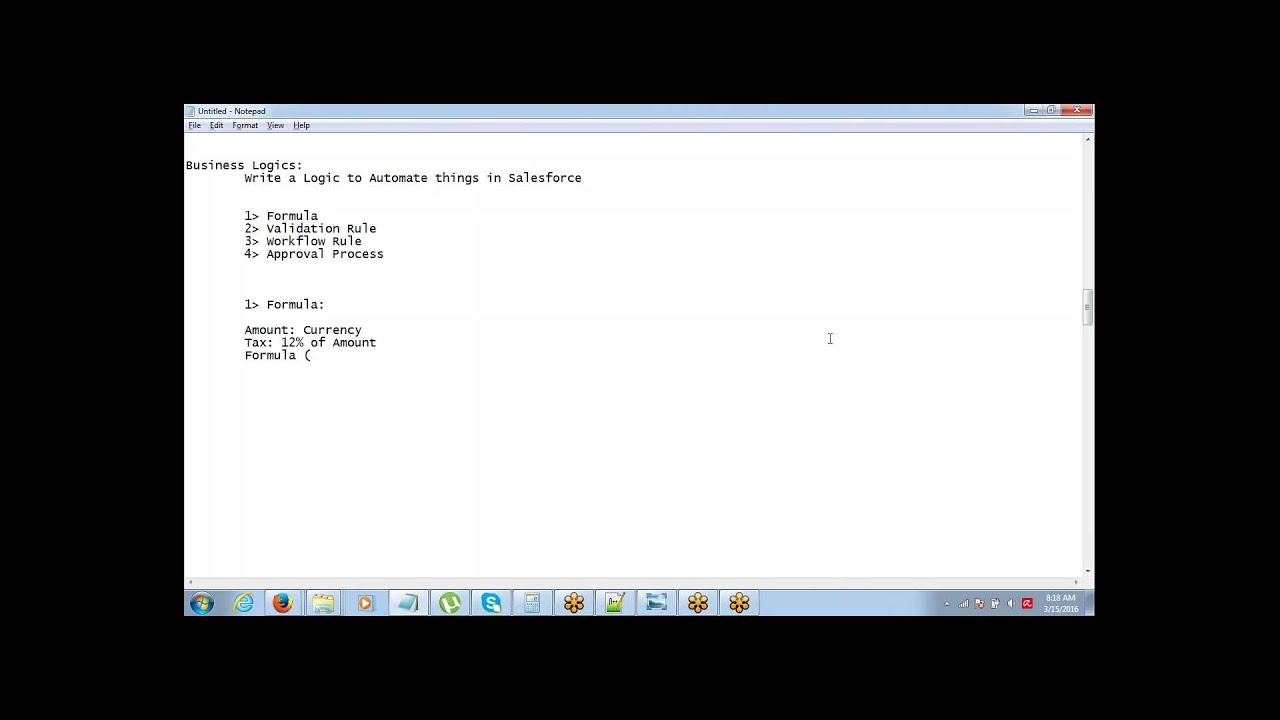 Working With Formulas And Validation Rules In Salesforce Youtube 4582