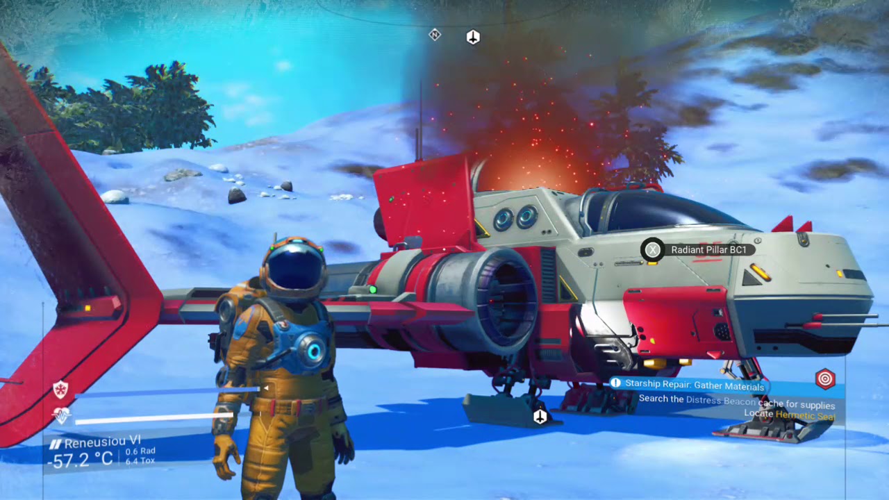 NO MAN'S SKY Taitom XIV System Reneusiou VI Radiant Pillar BC1 Starship ...