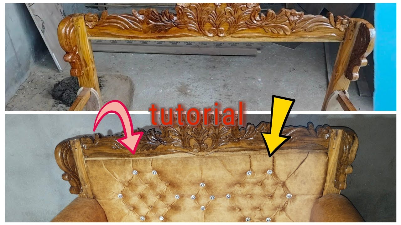 How to diamond button tufting on sofa || sanwoodworkigart - YouTube